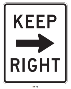 Keep Right with Arrow R4-7R