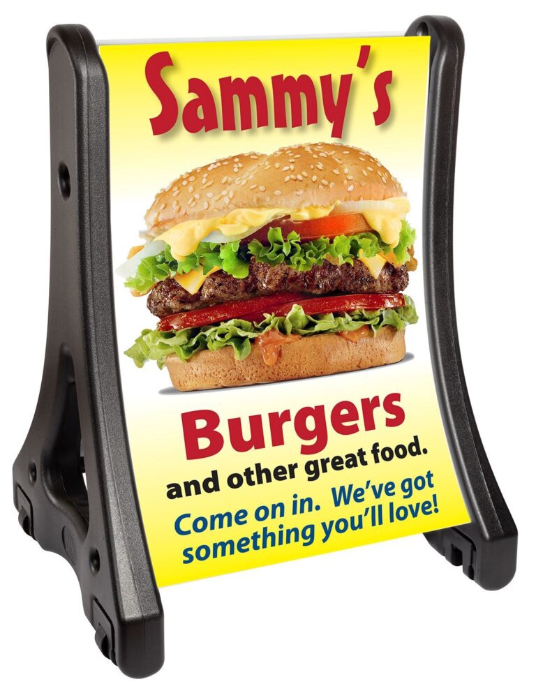 QLA-Plus Rolling Sign Holder - Quick loading A-Frame Sign.